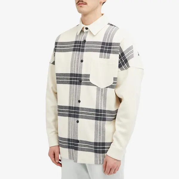 新品 Palm Angels CHECK BACK LOGO OVERSHIRT Palm Angels Back Logo Check Overshirt In Off White - 70% Off